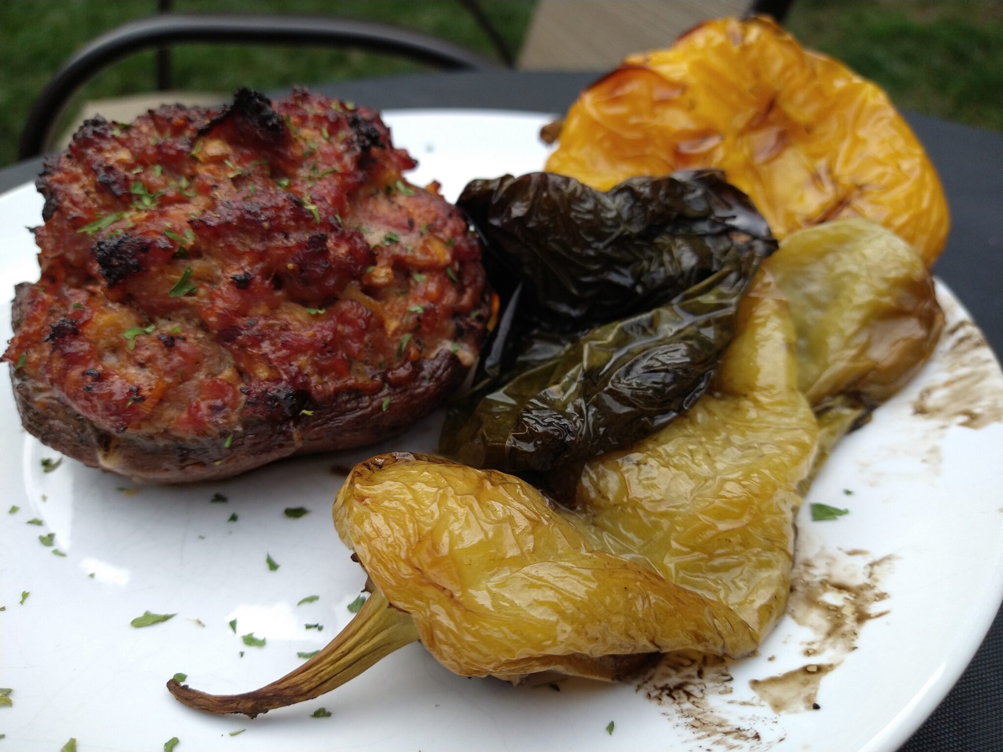 Smoked Stuffed Portobello Mushrooms - What's Smoking
