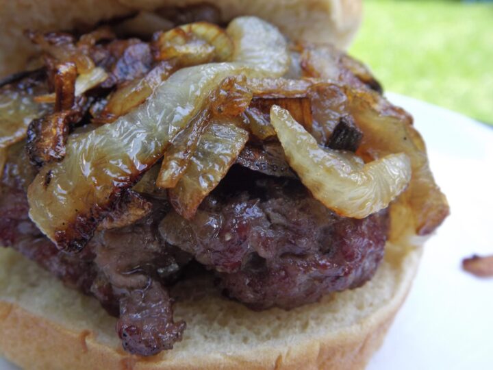 Smoked Whiskey Burgers - What's Smoking
